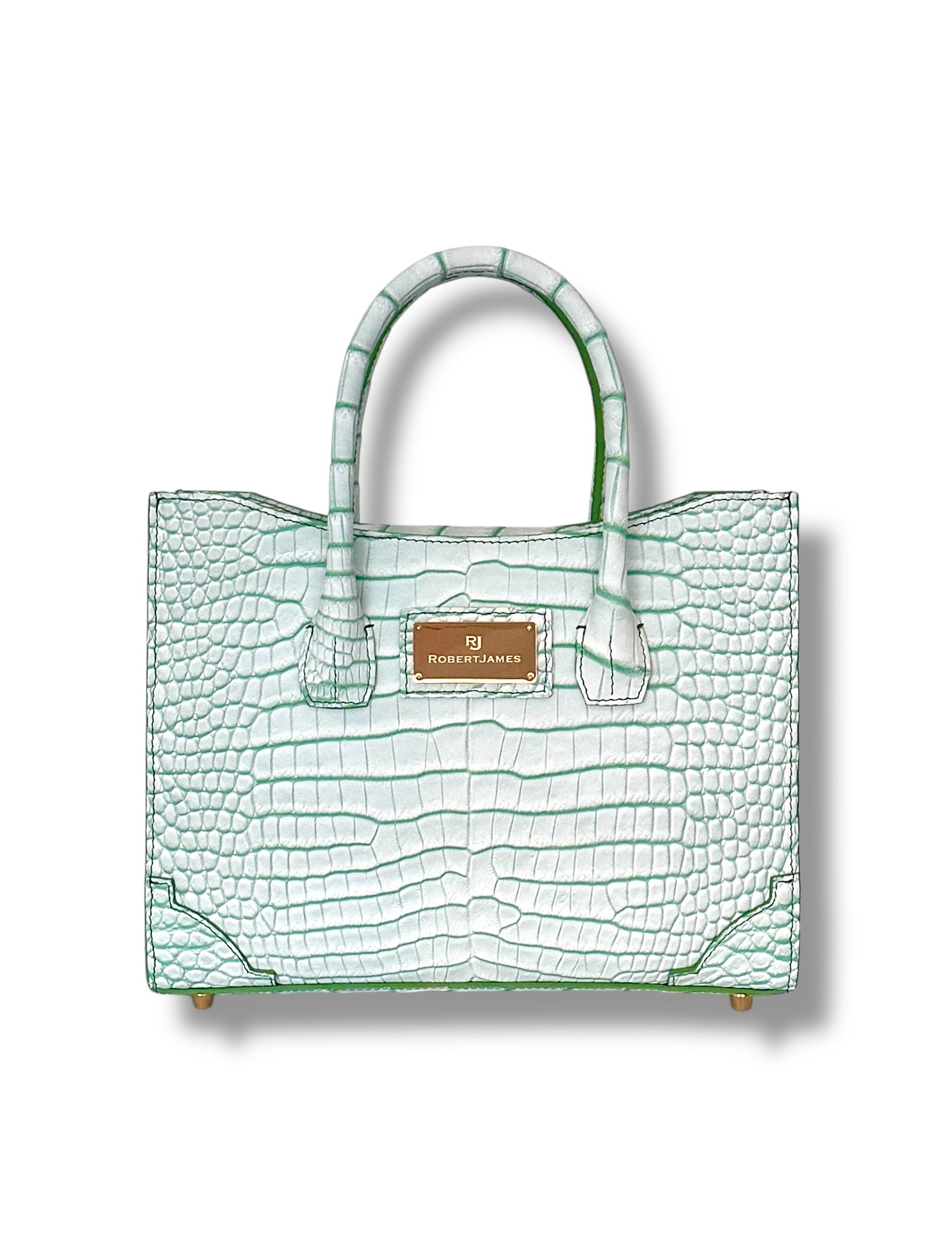 Soft Green and White Porosus Crocodile - The Kolbie
